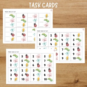 Bugs Counting, Printable Flisat Insert, Trofast Insert, Preschool ...