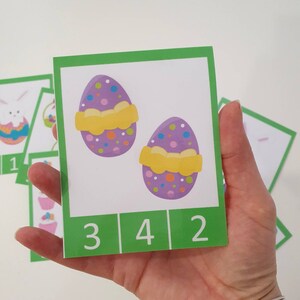 Easter Count Clip Cards, Numbers 1-10 Count and Clip Activity ...