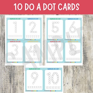 Numbers Do a Dot Activity: Preschool Tracing Cards (digital Download ...