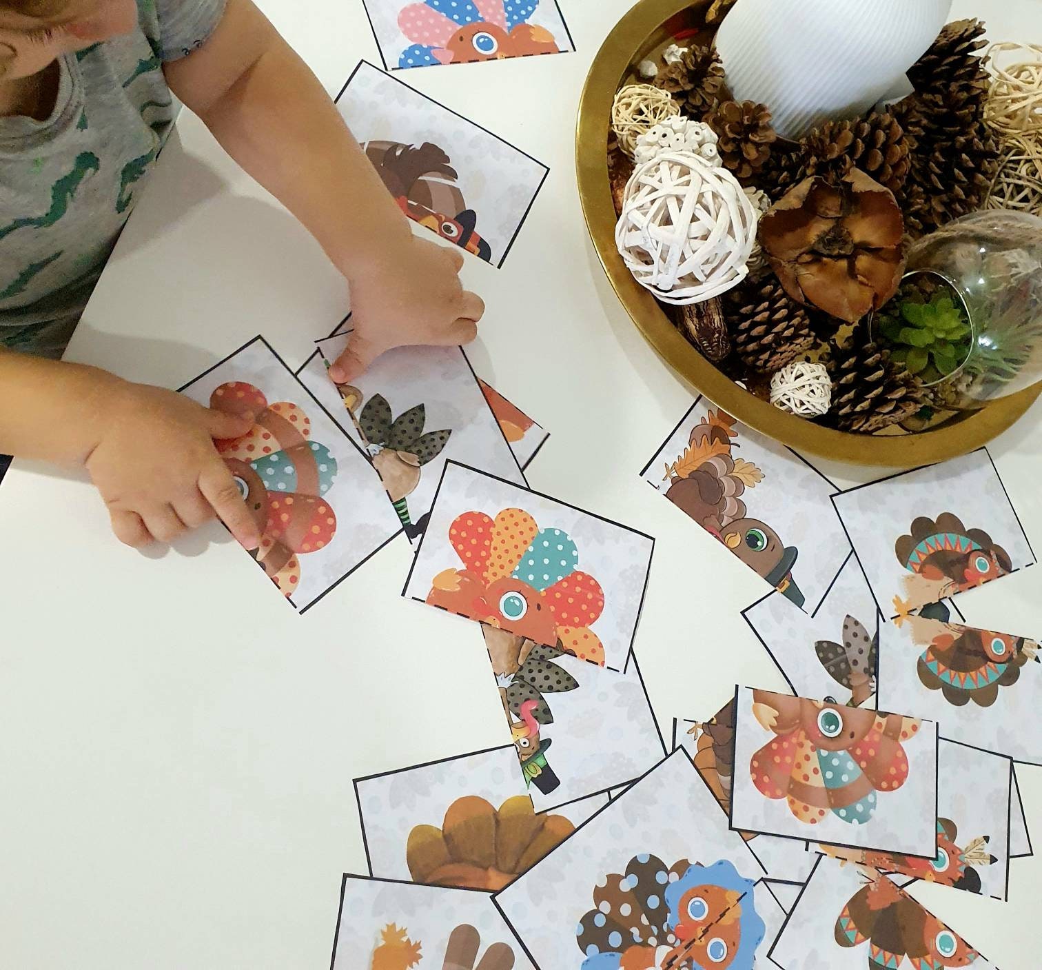 Thanksgiving Matching Game Turkey Matching Activity | Etsy