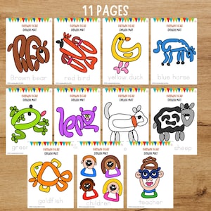 Brown Bear Play Dough Mats, Printable Play Doh Toddler Activity, Bugs ...