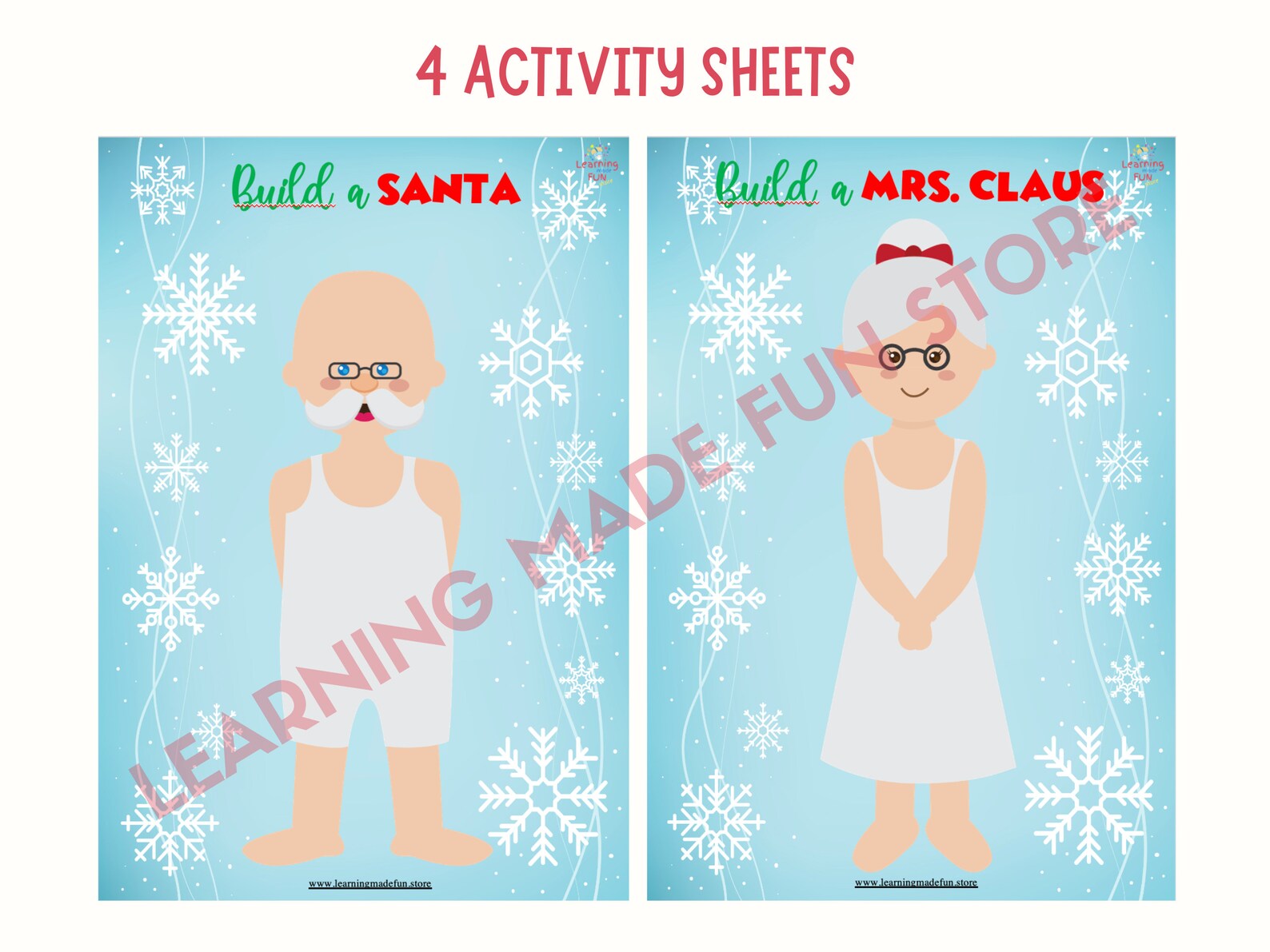 Build a Santa Christmas Activity Toddler Busy Book - Etsy