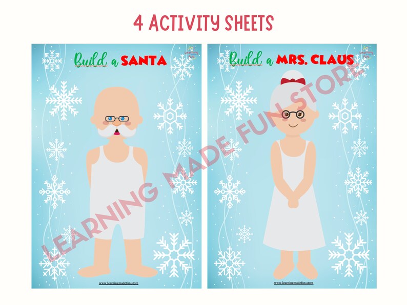 Build a Santa Christmas Activity Toddler Busy Book - Etsy