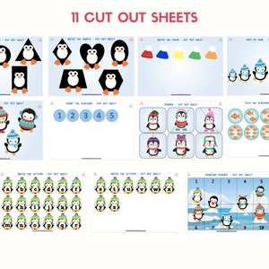 Penguins Toddler Busy Book: Matching Activities (printable) - Etsy