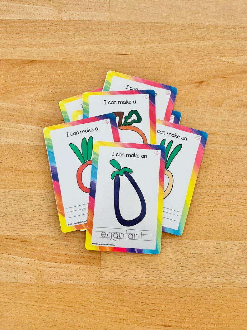 Vegetables Play Dough Mats: Montessori Toddler Activities (digital ...