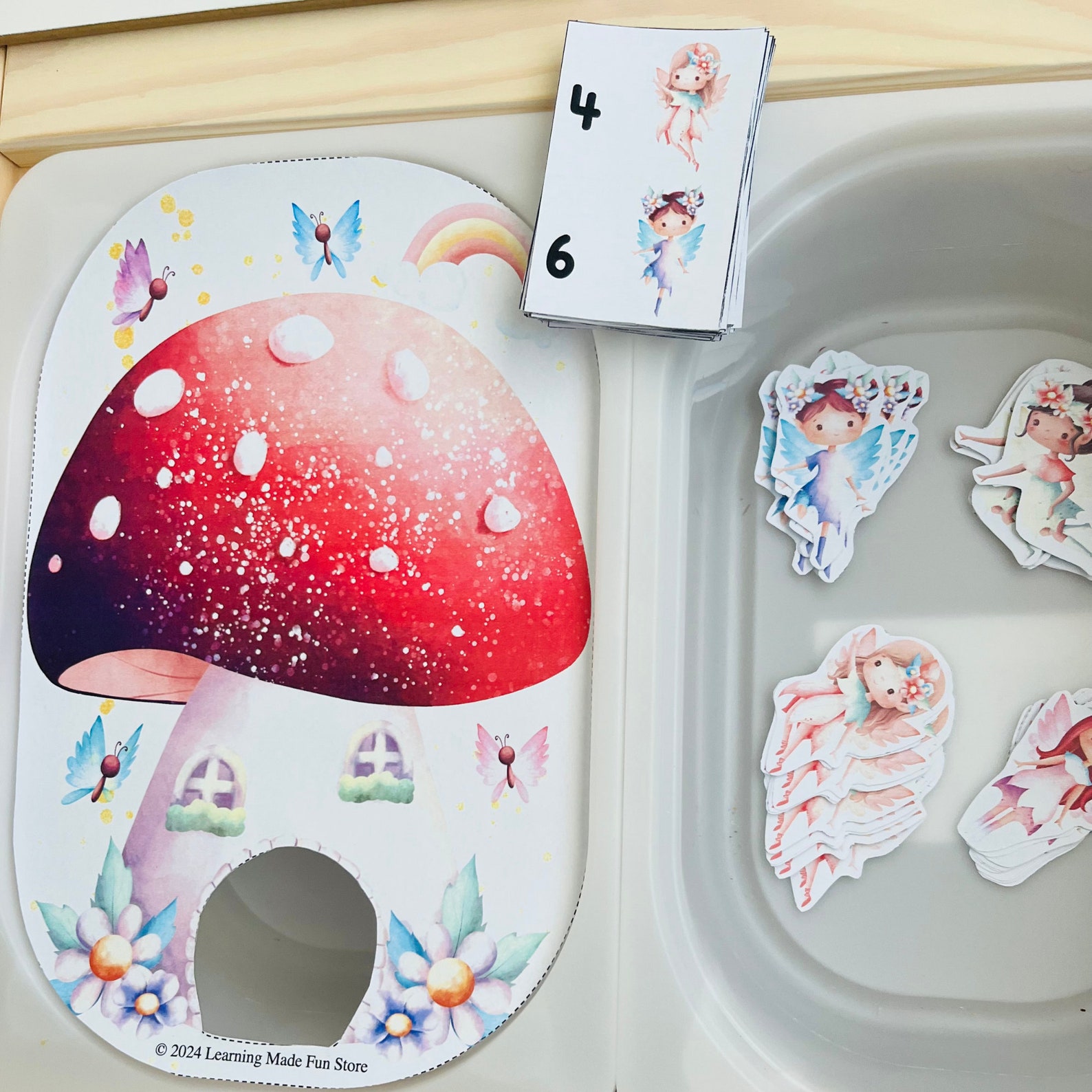 Spring Fairy Counting Flisat Insert: Preschool Learning (printable) - Etsy