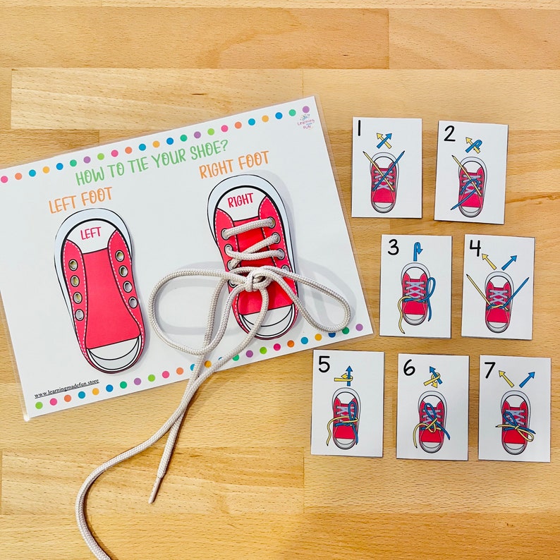 Shoe Tying Practice for Kids Fine Motor Skills Preschool - Etsy