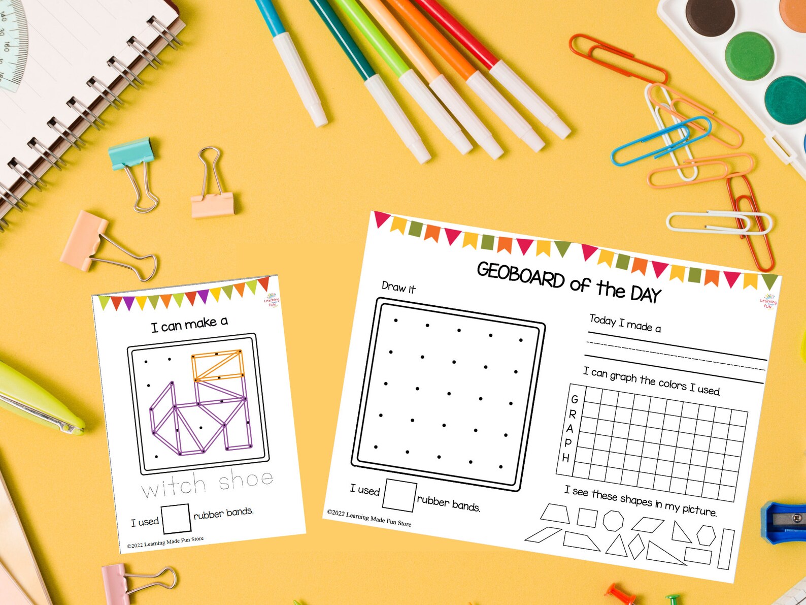 Halloween Geoboard Task Cards: Fine Motor Skills Activity (PDF) - Etsy