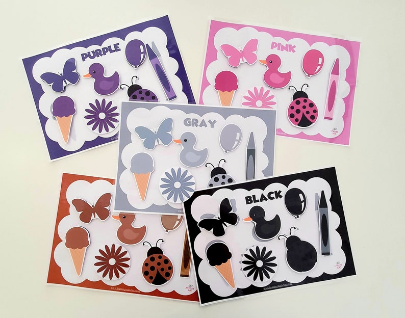 Color Matching Activities Color Sorting Toddler Busy Book - Etsy