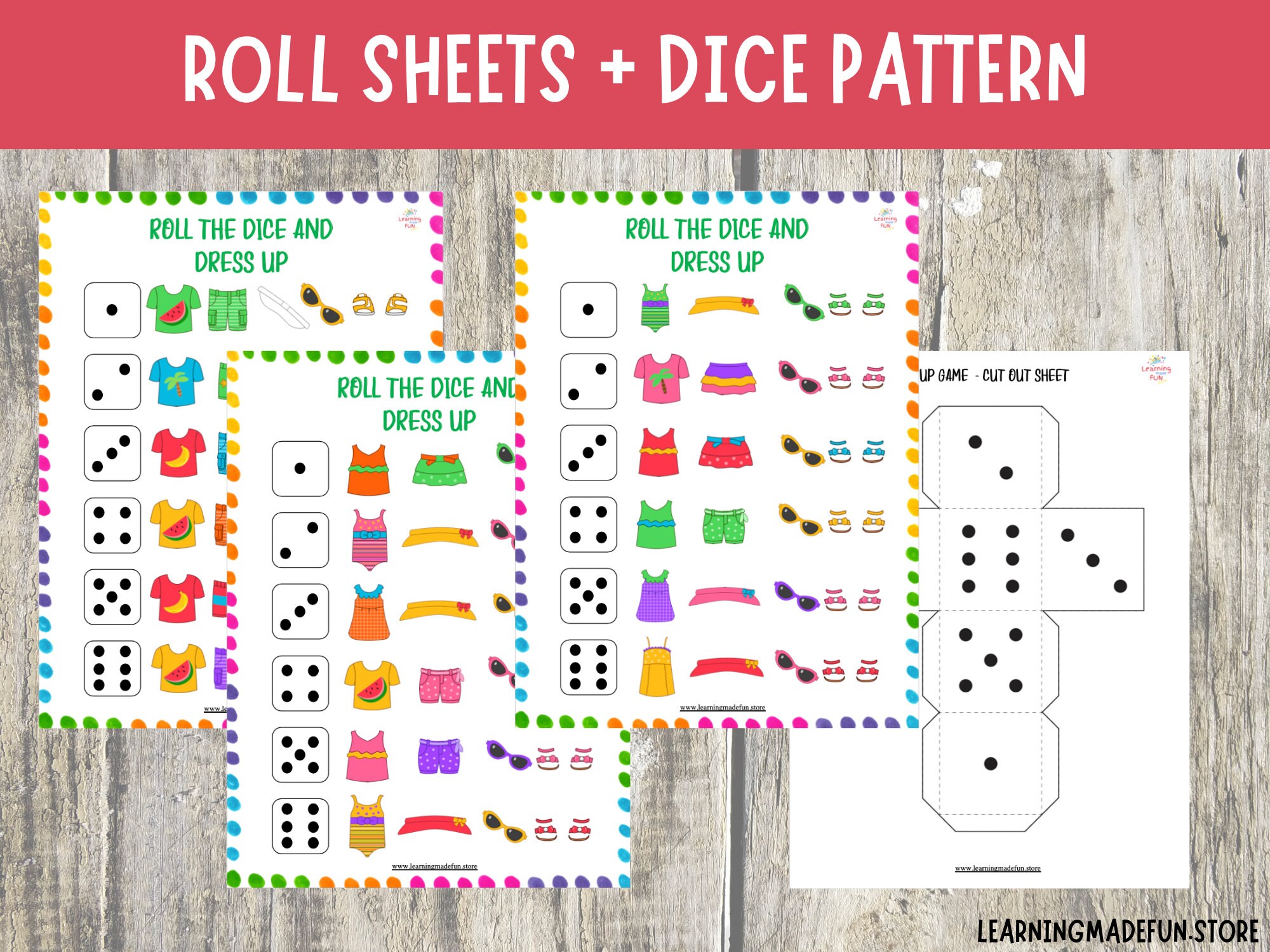 Summer Dress up Game: Paper Doll Clothing, Roll Dice Activity (PDF) - Etsy