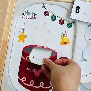 Christmas Hot Cocoa Counting to 20, Printable Flisat Insert, Trofast ...