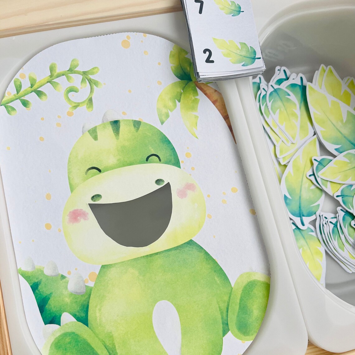 Feed Dino Count by Size, Printable Flisat Insert, Trofast Insert ...