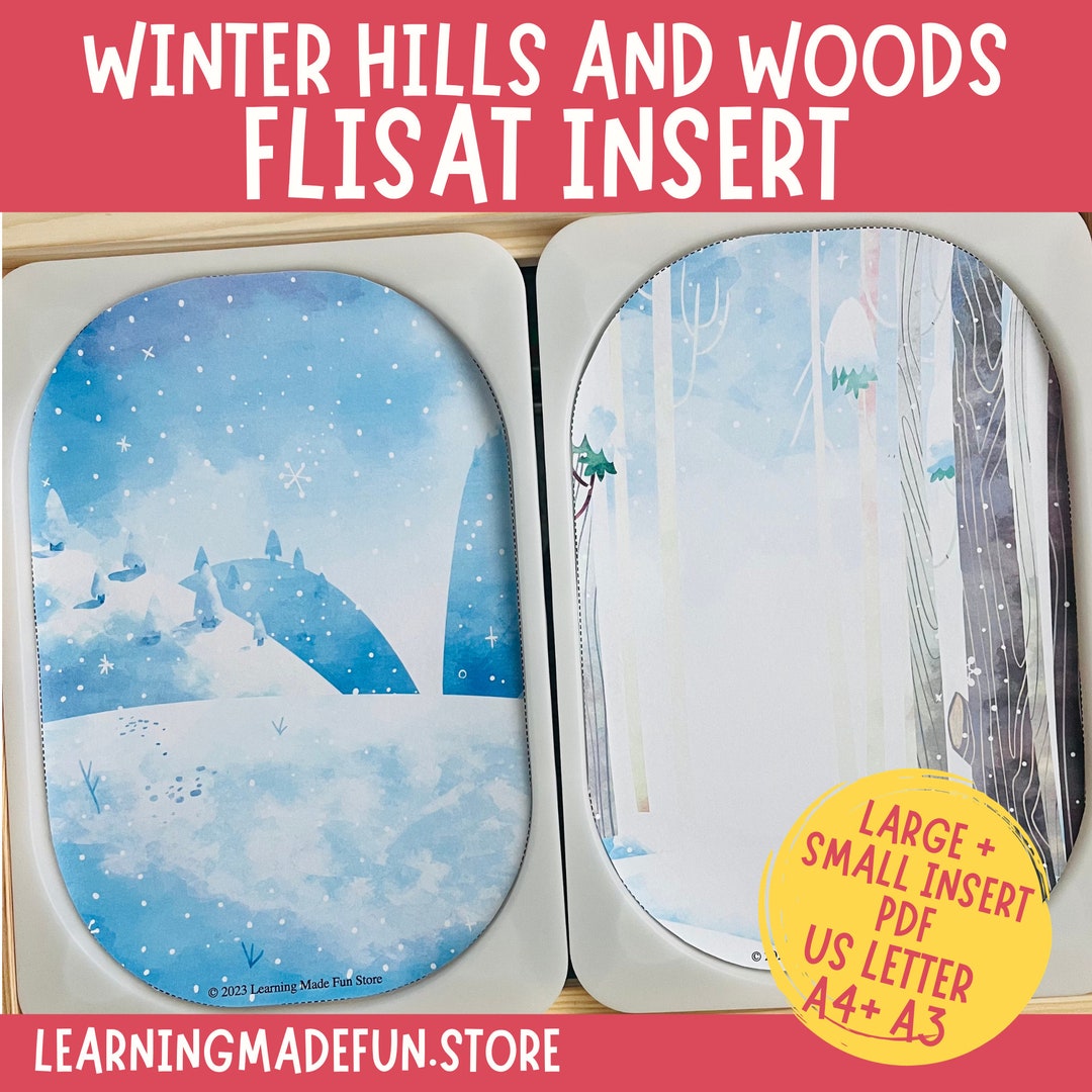 Winter Wonderland Flisat Insert: Snowy Hills & Woods (digital Download ...