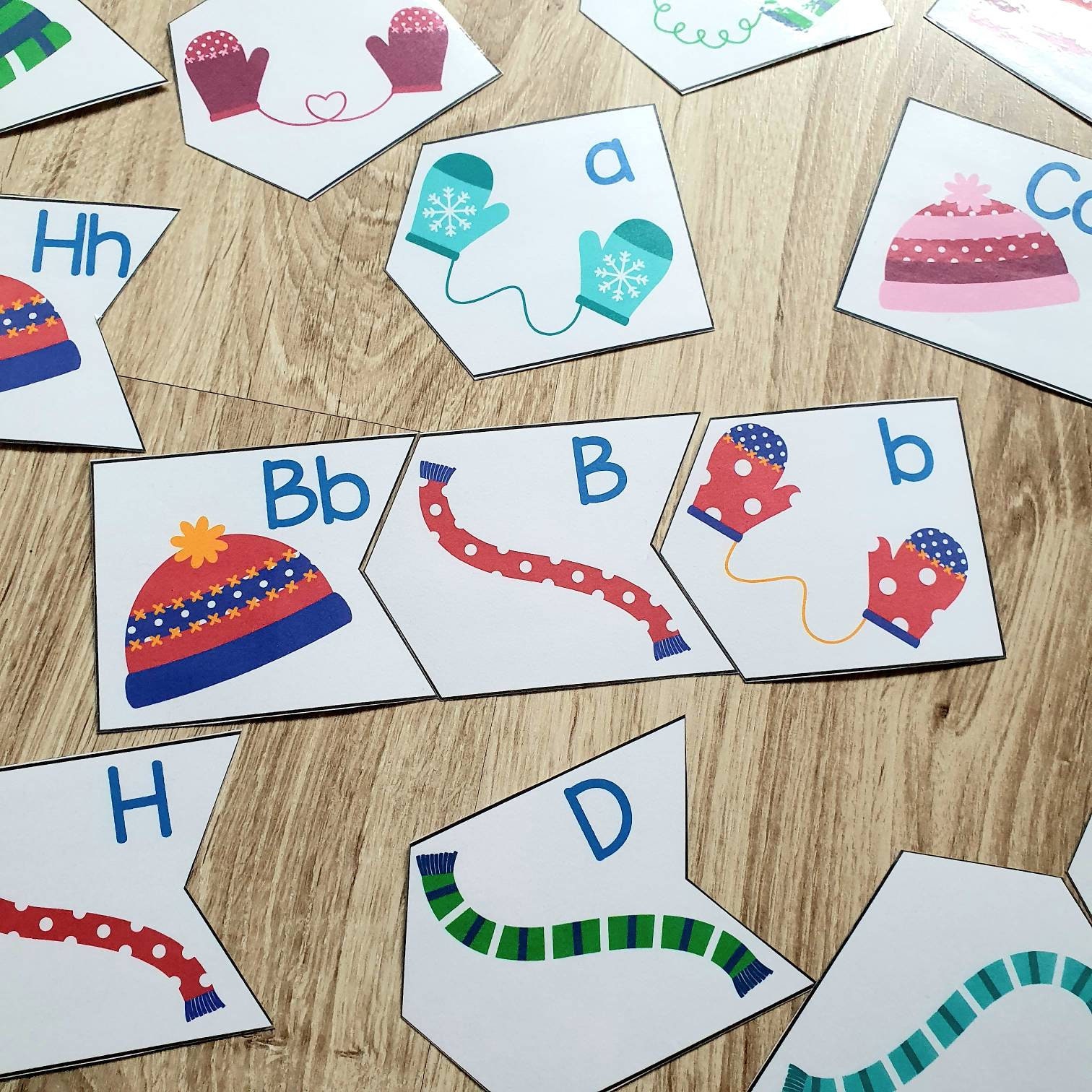 Winter Alphabet Matching Game Uppercase Lowercase Match ABC - Etsy