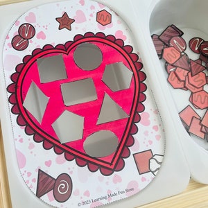 Valentines Day Shapes Sorting Printable Flisat Insert, Trofast Insert ...