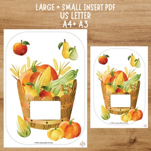 Fall Crops Counting, Printable Flisat Insert, Trofast Insert, Preschool ...