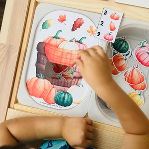 Pumpkins Counting, Printable Flisat Insert, Trofast Insert, Preschool ...