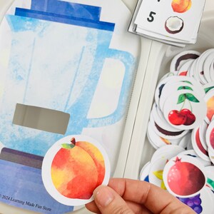 Make a Smoothie Counting, Printable Flisat Insert, Trofast Insert ...