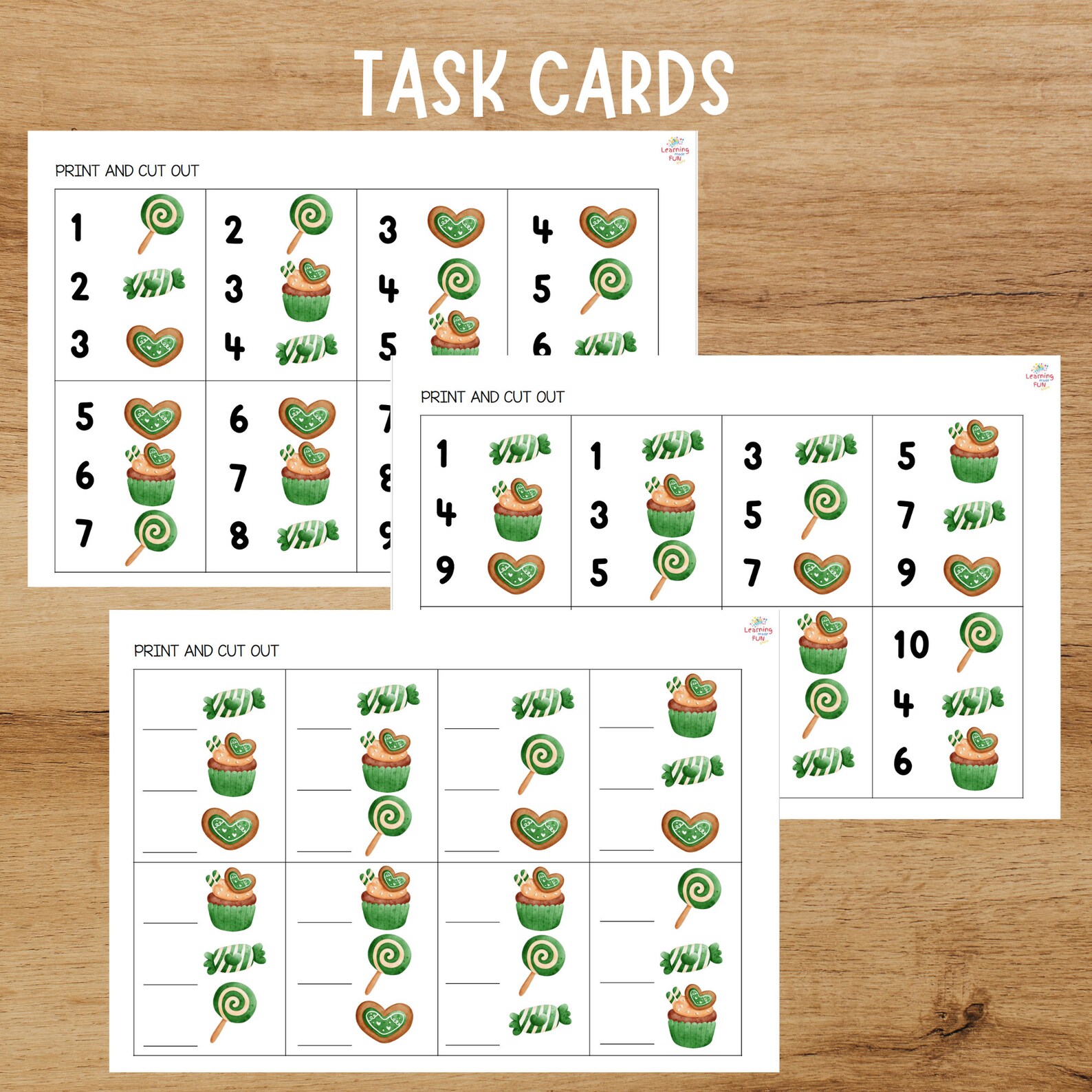 Saint Patrick Count Flisat Insert, Patrick Counting Activity, Printable ...