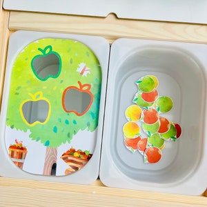 Counting Apples Flisat Insert, Trofast Insert, Flisat Printable ...