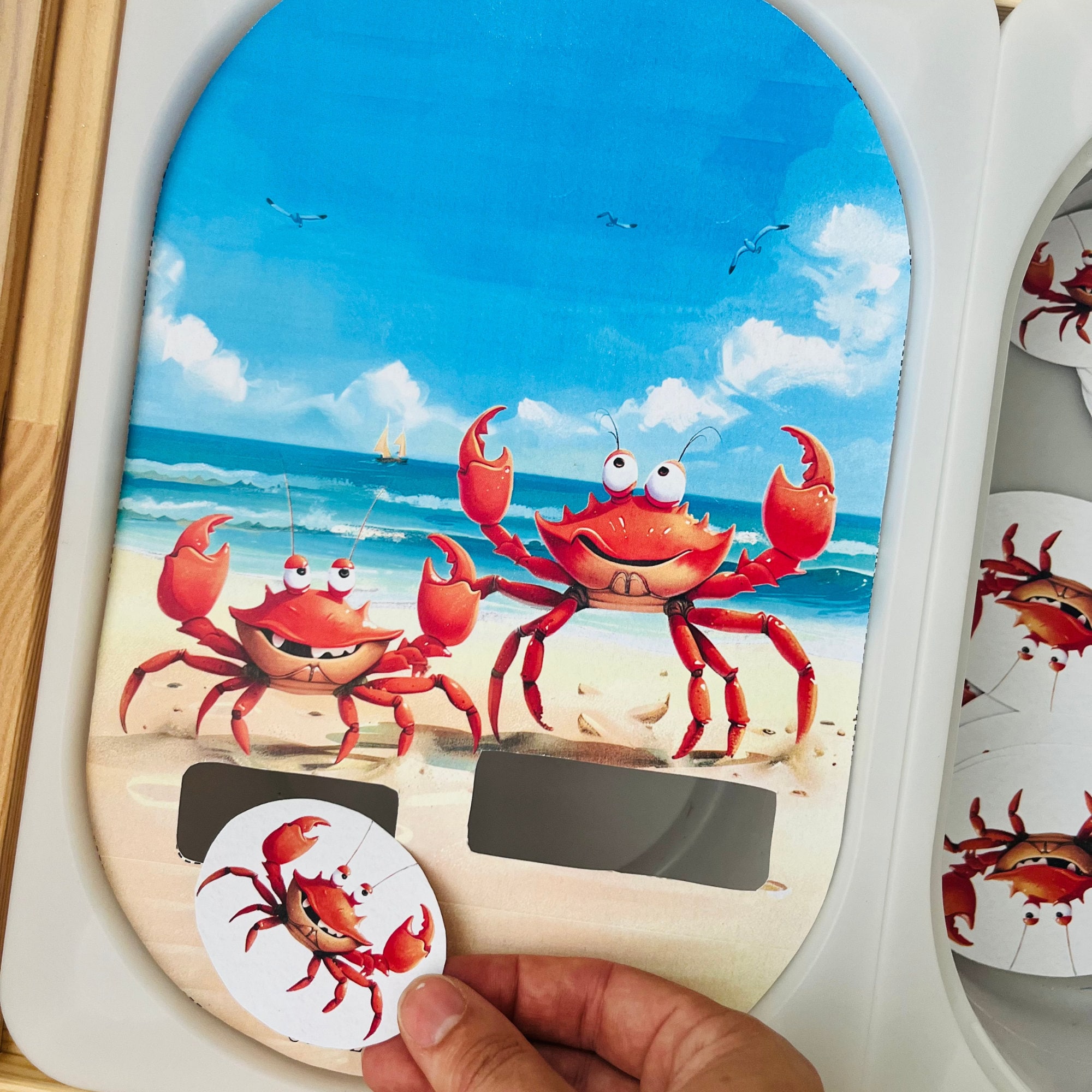 Crabs Sort Size, Printable Flisat Insert, Trofast Insert, Preschool ...