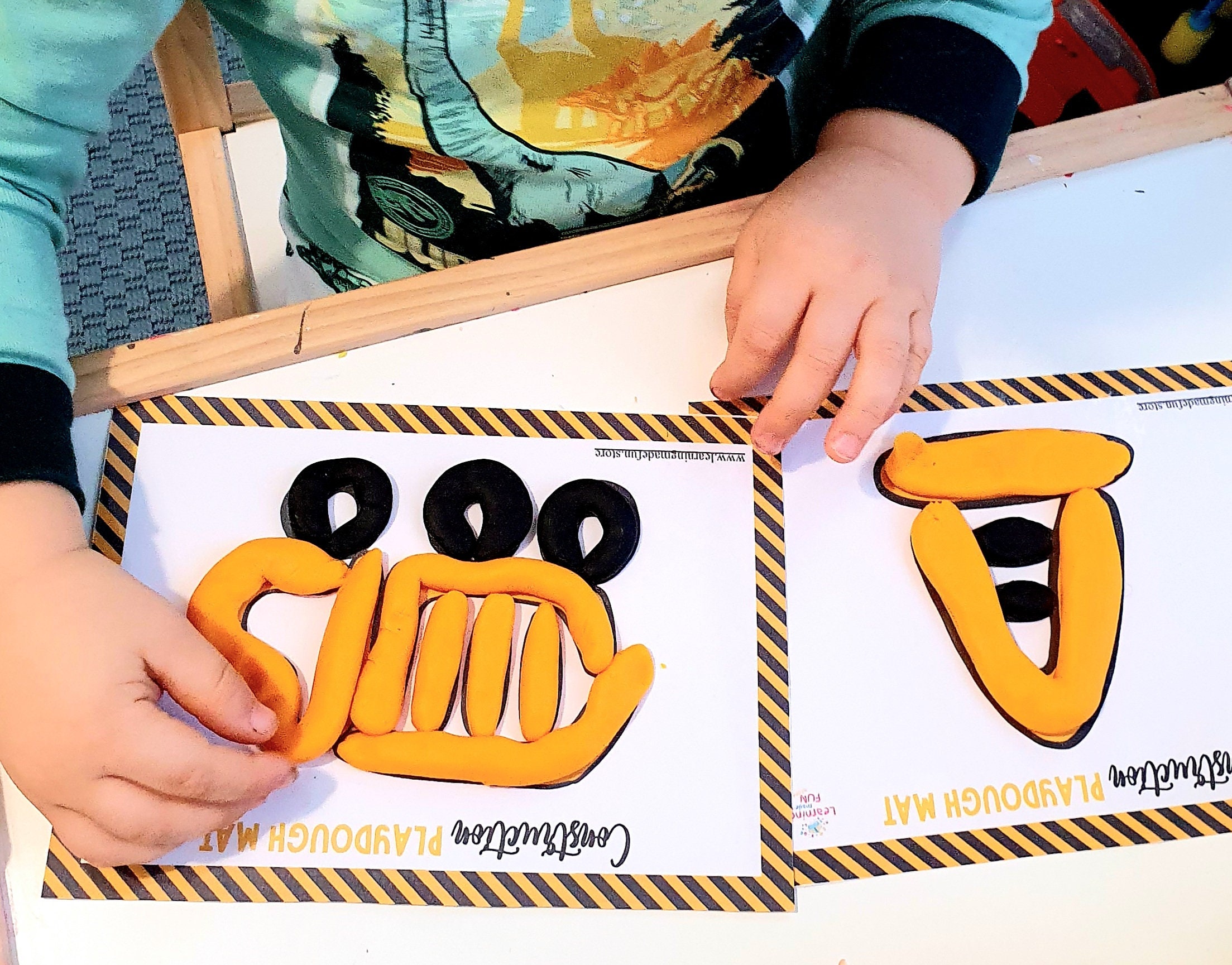 Construction Play Dough Mats Printable Play Doh Toddler - Etsy Australia