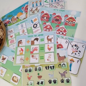 Farm Animals Busy Book, Learning Binder, Preschool Busy Book, Busy Book ...