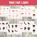 Body Parts Flashcards, Preschool Flash Cards, 3-part Cards, Human Body ...