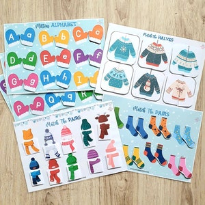 Winter Busy Book, Learning Binder, Preschool Learning Activities, Busy ...