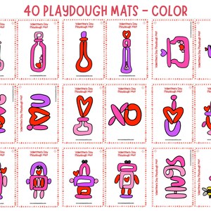 Valentine's Day Play Dough Mats: Fine Motor Skills Activity (PDF) - Etsy