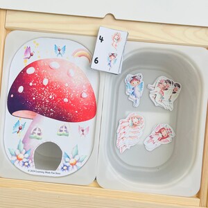 Spring Fairy Counting, Printable Flisat Insert, Trofast Insert ...