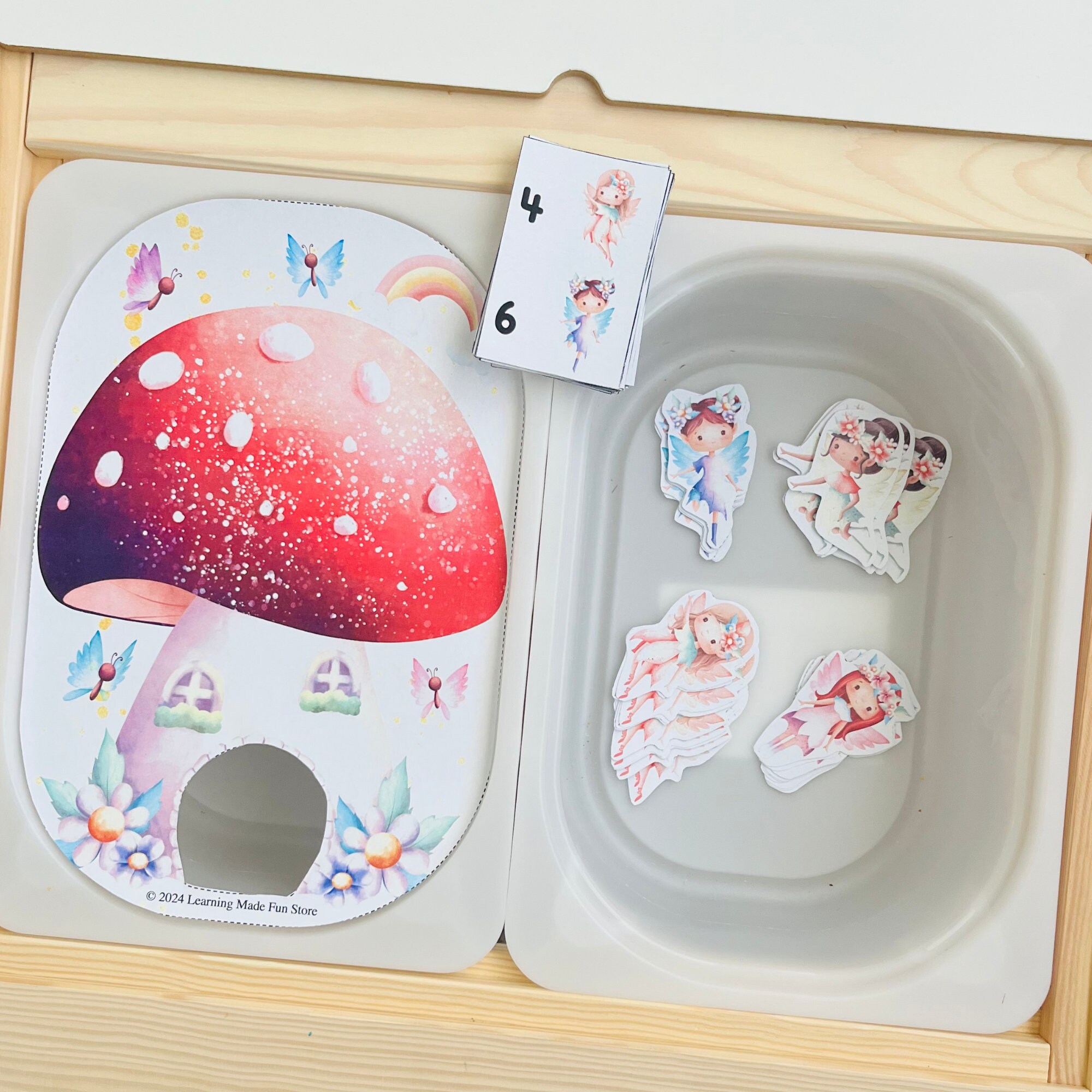 Spring Fairy Counting Flisat Insert: Preschool Learning (printable) - Etsy