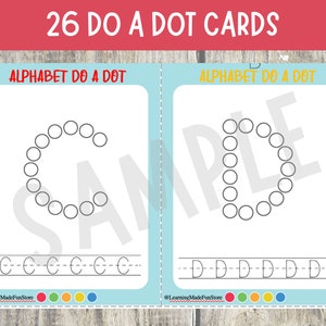 Dot the Letters Activity, Preschool A-Z Do A Dots Worksheets, Alphabet ...