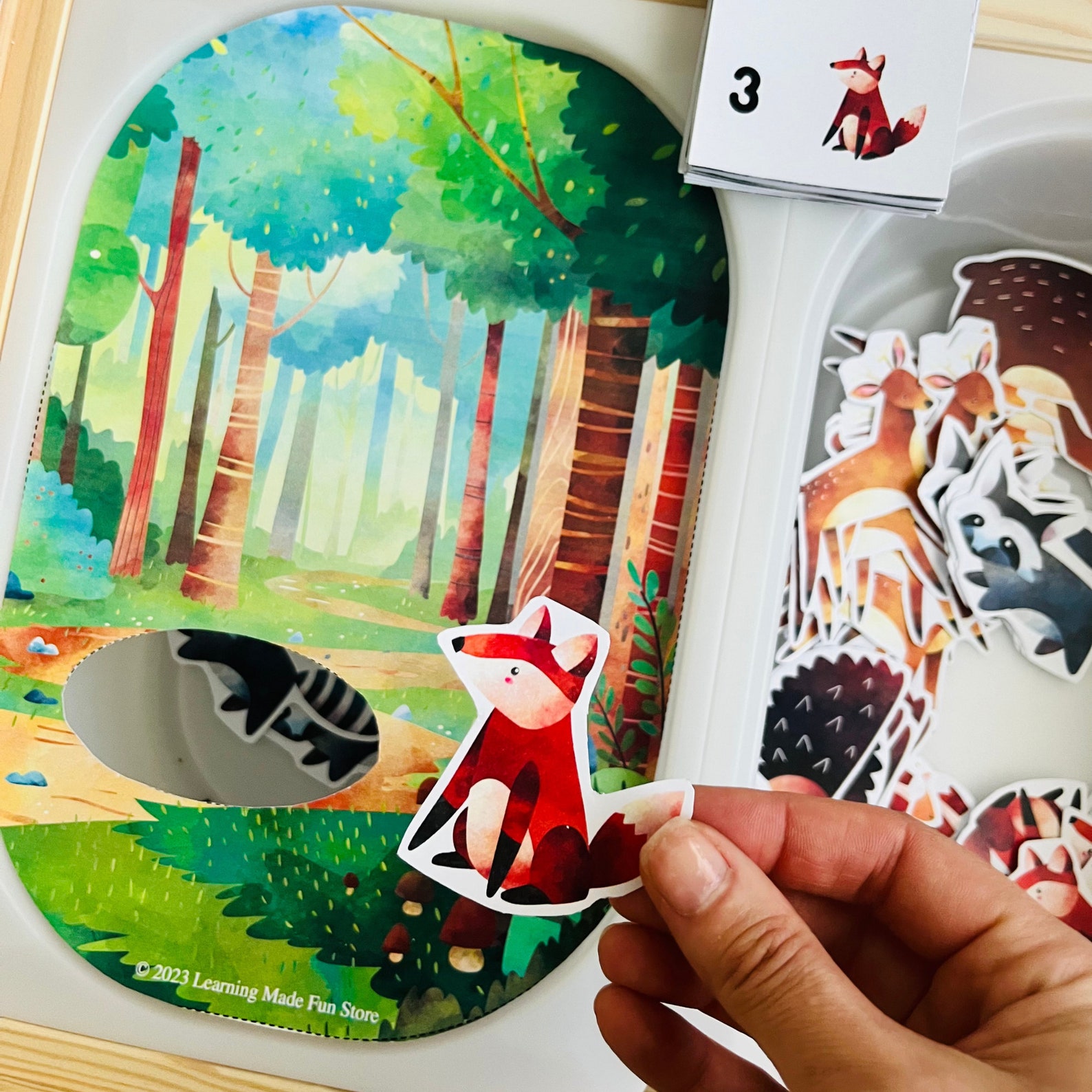 Forest Animals Counting Flisat Insert: Preschool Learning (digital ...