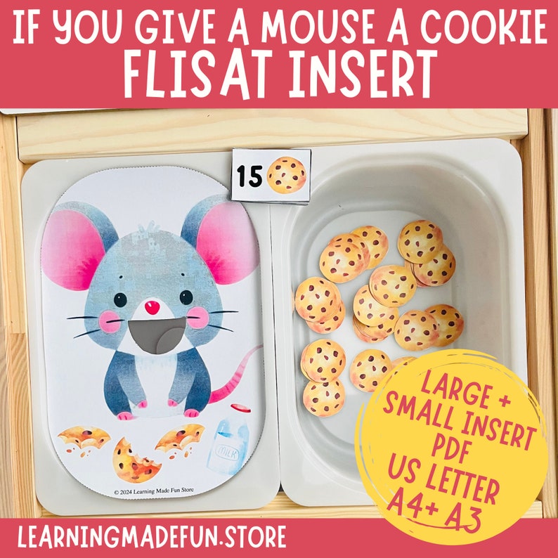 If You Give a Mouse a Cookie Counting, Printable Flisat Insert, Trofast ...