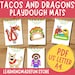 Tacos and Dragons Play Dough Mats: Printable Toddler Activities (PDF ...