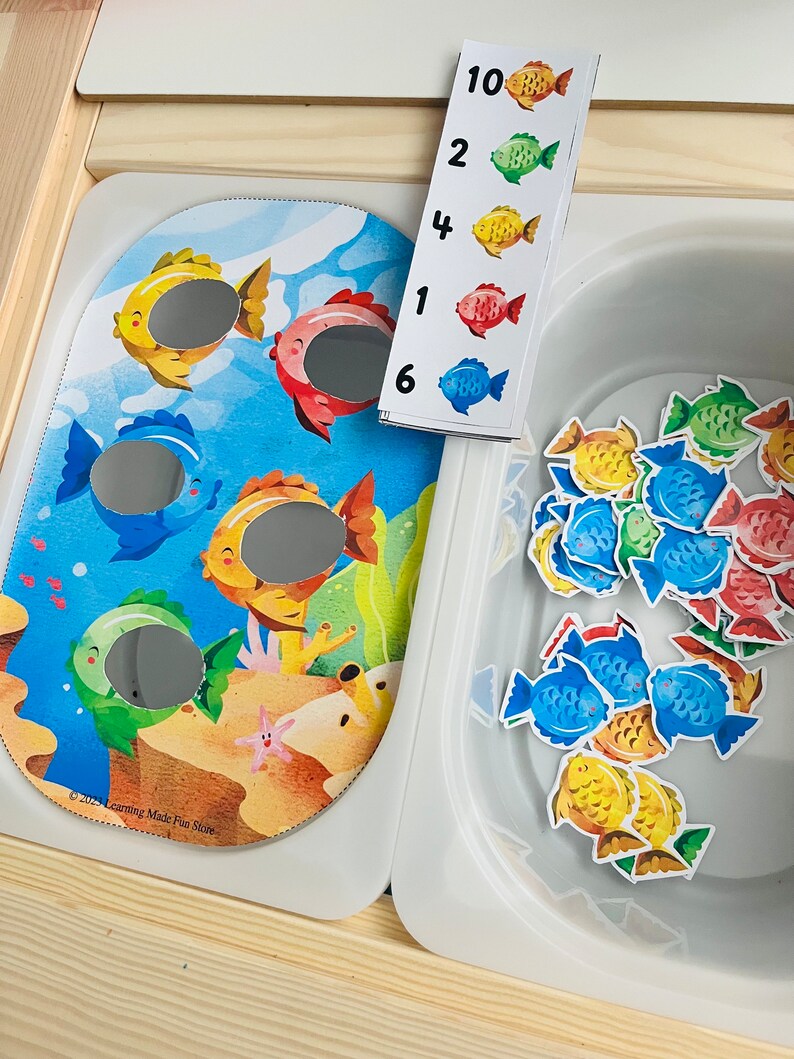 Fish Color Sort Flisat Insert, Ocean Adventure (printable) - Etsy
