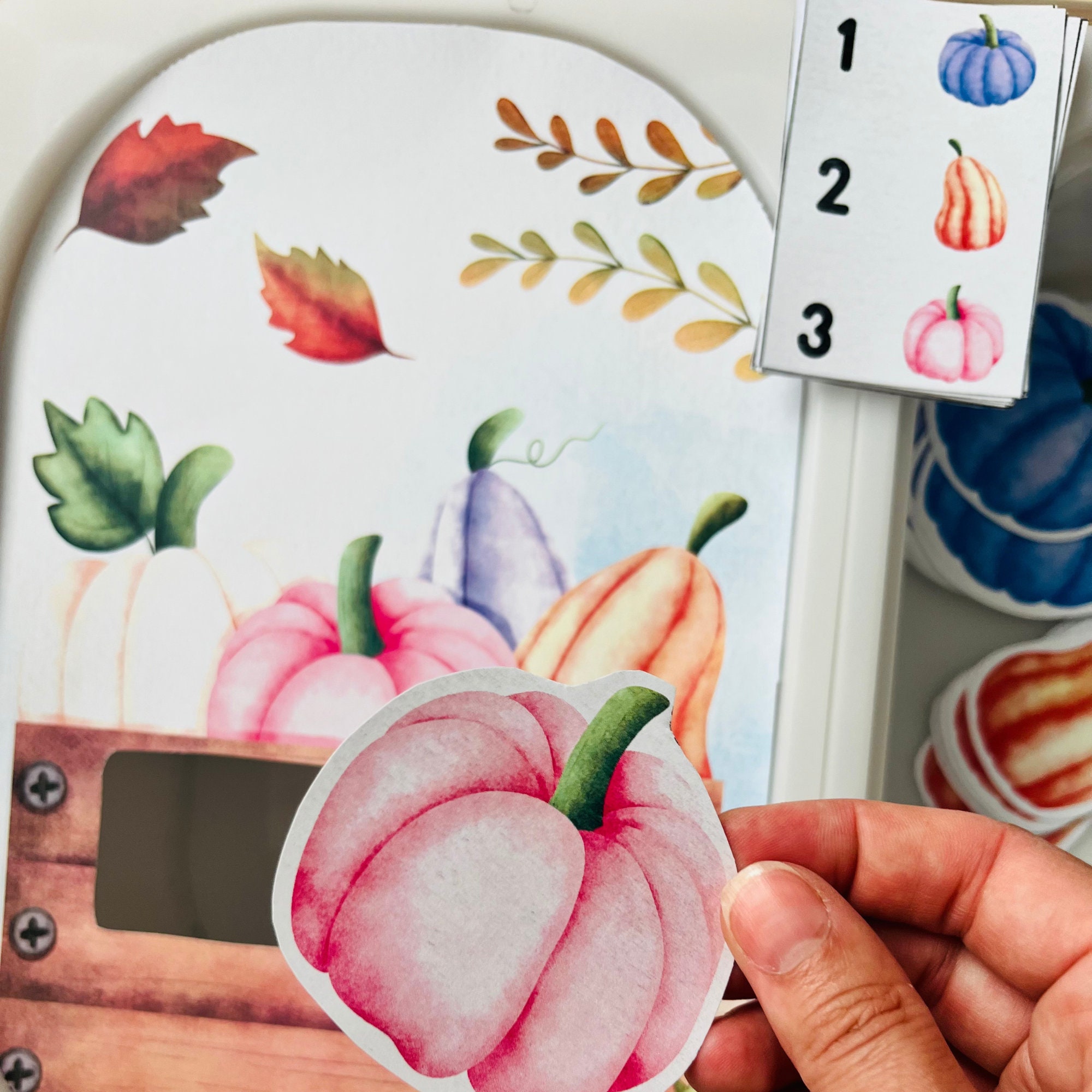 Pumpkins Counting Flisat Insert: Preschool Fall Sensory Play (digital ...