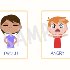 Emotions Flashcards, Kids Feelings Cards, Emotions Printable, Toddler ...