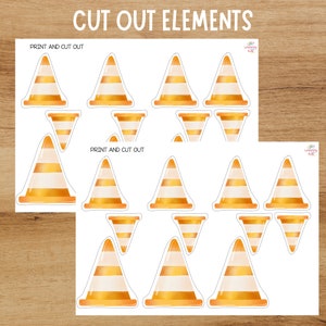 Construction Cones Size Sorting, Printable Flisat Insert, Trofast ...