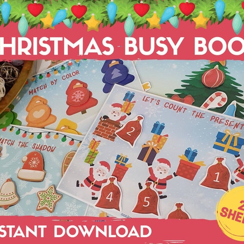 Winter Busy Book Printable Winter Preschool Binder Learning - Etsy