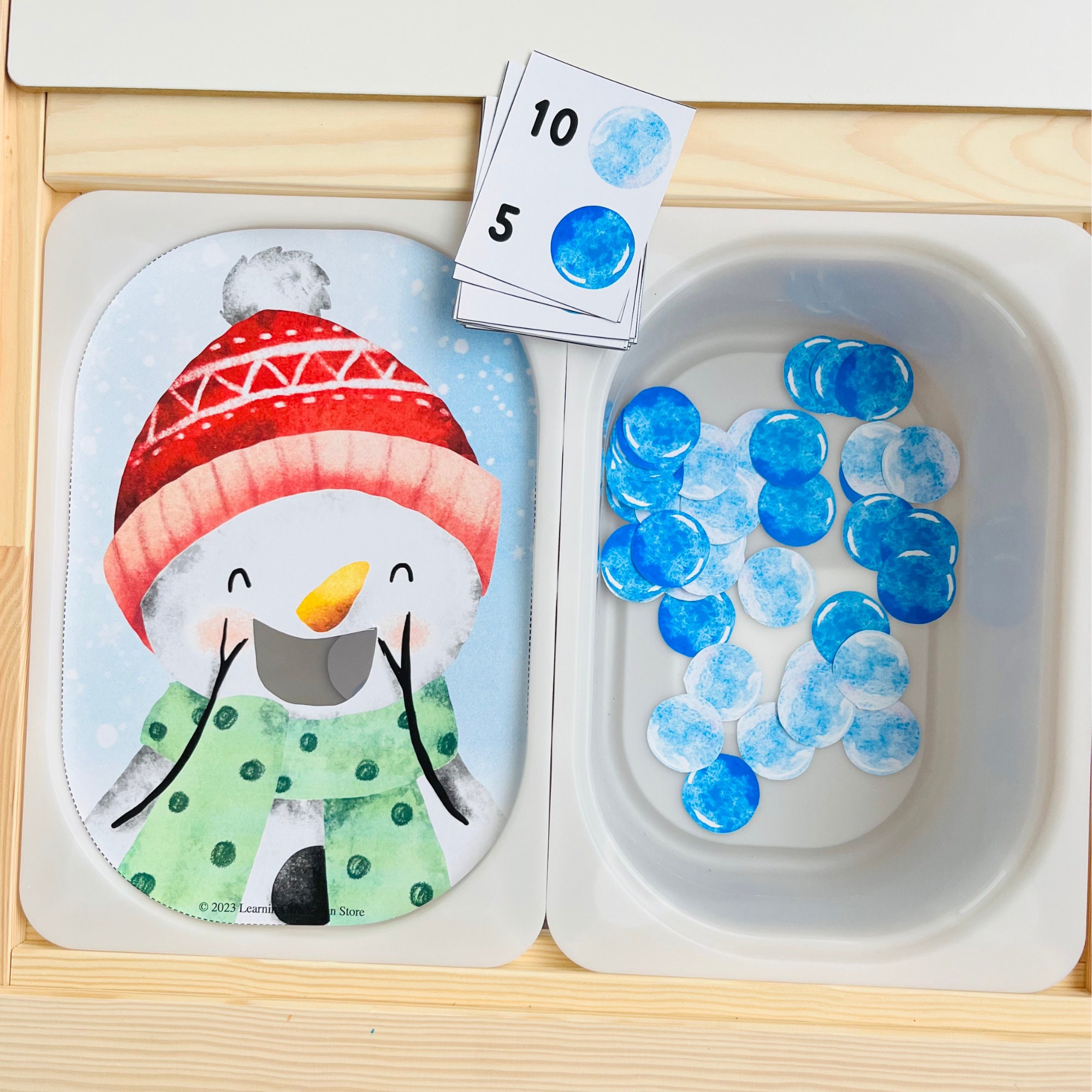 Feed the Snowman Flisat Insert: Winter Counting Game (printable) - Etsy