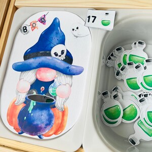 Halloween Potion Counting to 20 Printable Flisat Insert, Trofast Insert ...