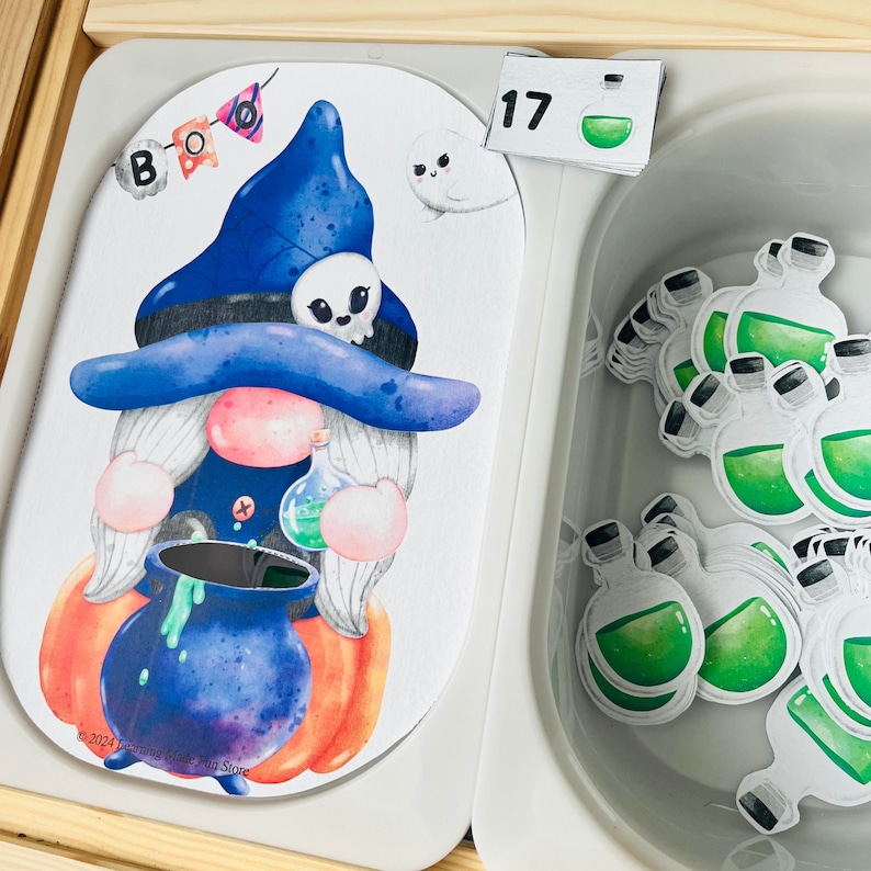 Halloween Potion Counting to 20 Printable Flisat Insert, Trofast Insert ...