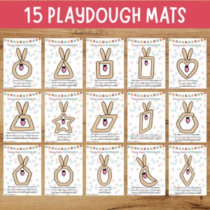 Easter Bunny Playdough Mats Printable Play Doh Activity Fine Motor ...