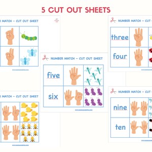 Number Match Printable Activity, Preschool Math, Number Sense ...