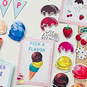 Ice Cream Shop Pretend Play Kit, Summer Dramatic Play, Preschool ...