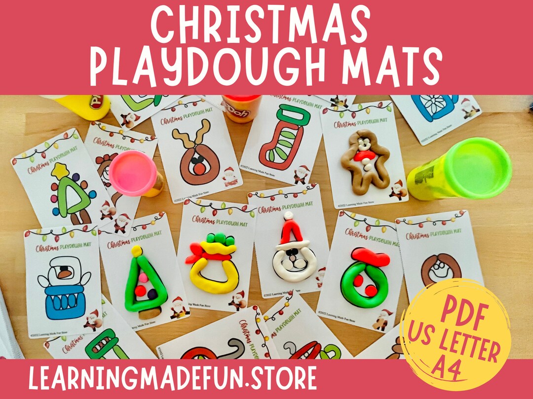 Christmas Play Dough Mats: Montessori Toddler Activities (PDF) - Etsy
