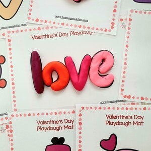 Valentine's Day Play Dough Mats: Fine Motor Skills Activity (PDF) - Etsy