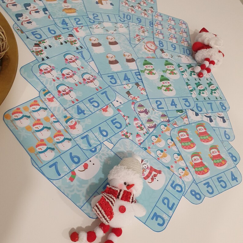 Winter Count Clip Cards Numbers 1-10 Count and Clip Activity - Etsy
